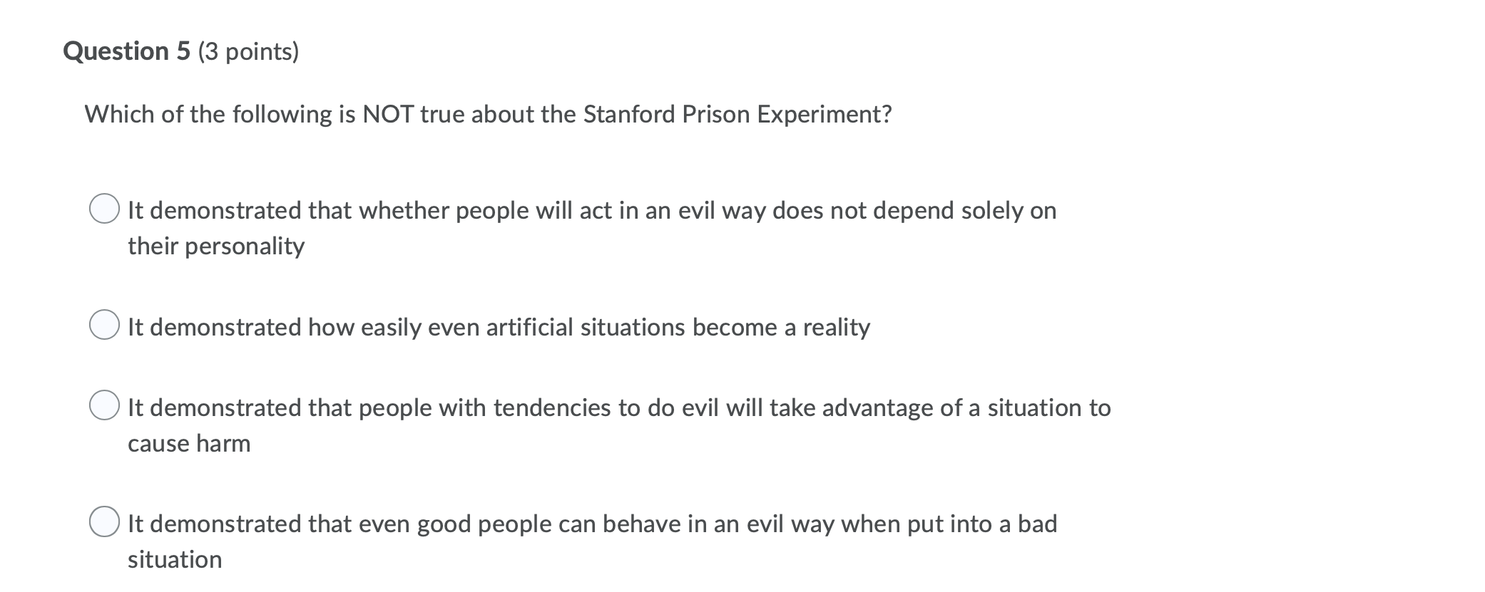 Solved Question 5 (3 points) Which of the following is NOT | Chegg.com