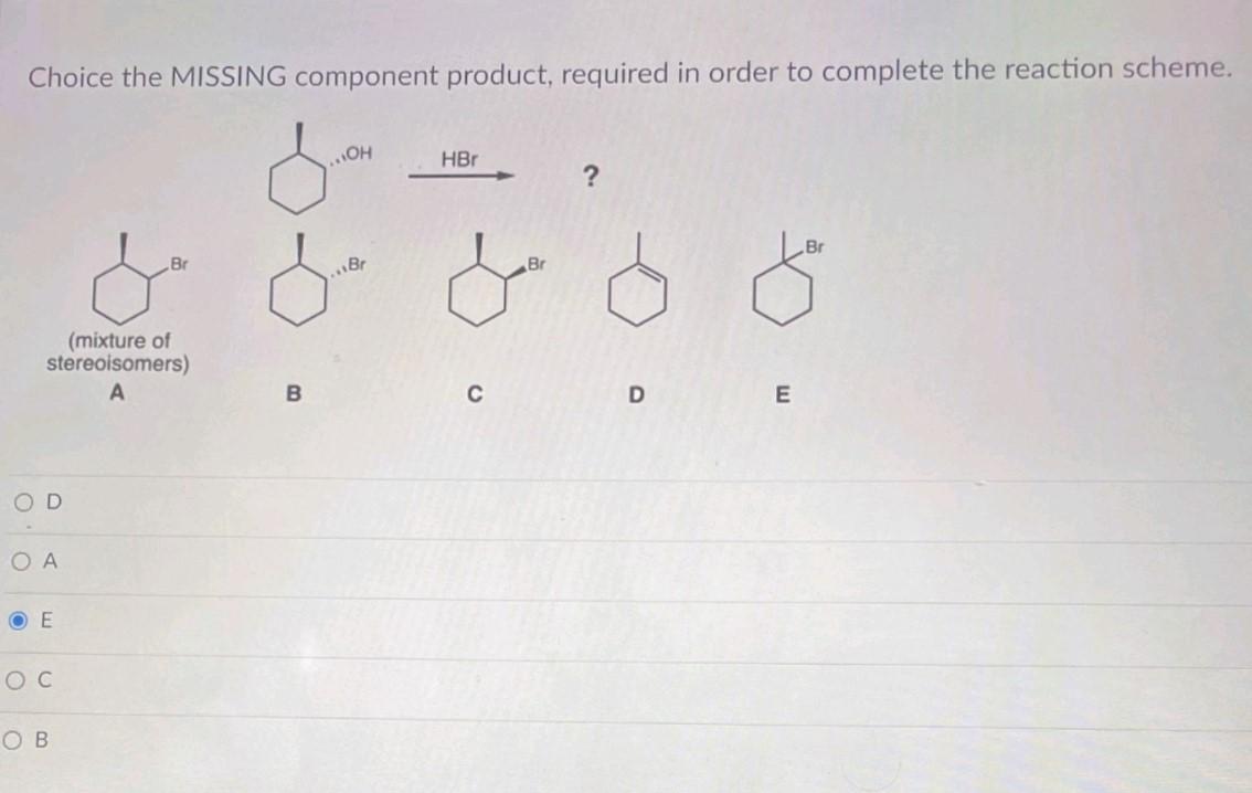 Solved Choice the MISSING component product, required in | Chegg.com