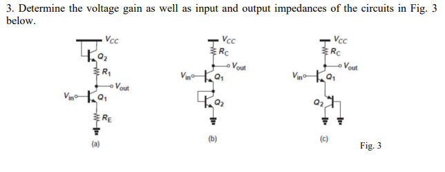 Solved Determine the voltage gain as well as input and | Chegg.com