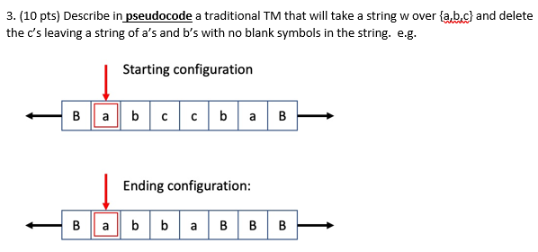 Solved 3. (10 pts) Describe in pseudocode a traditional TM | Chegg.com