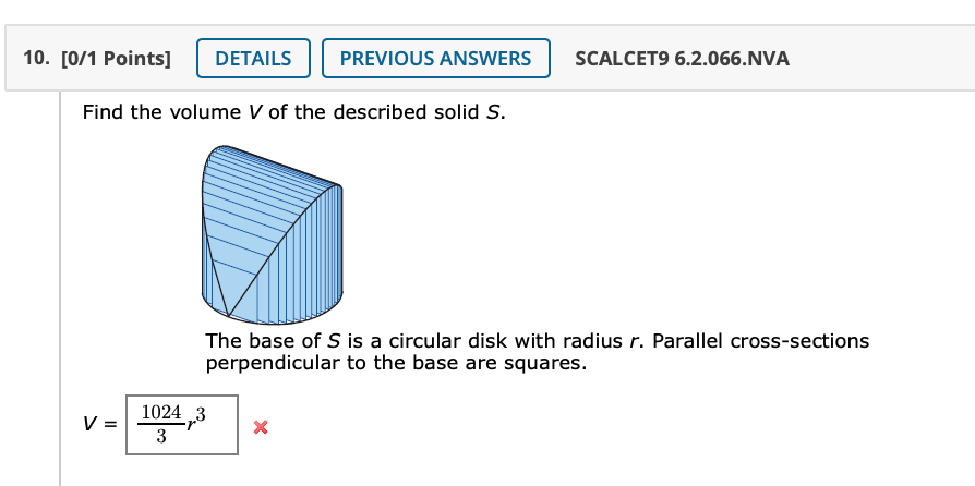 Solved 10. [0/1 Points] DETAILS PREVIOUS ANSWERS SCALCET9 | Chegg.com