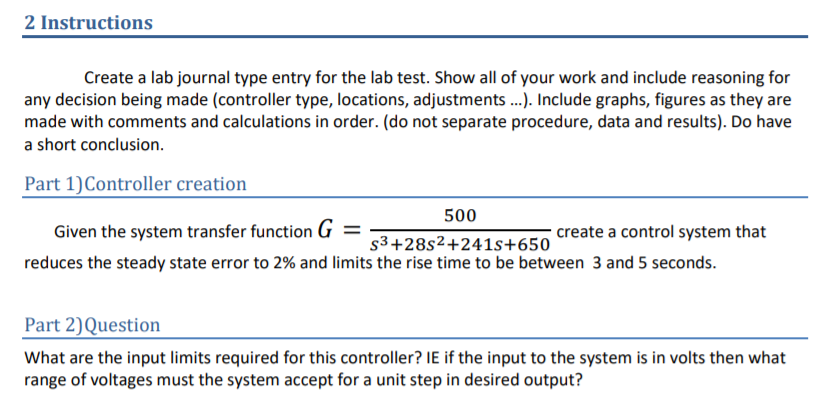 2 Instructions Create a lab journal type entry for | Chegg.com