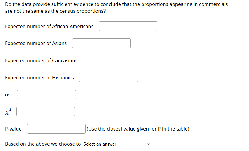 Do the data provide sufficient evidence to conclude | Chegg.com