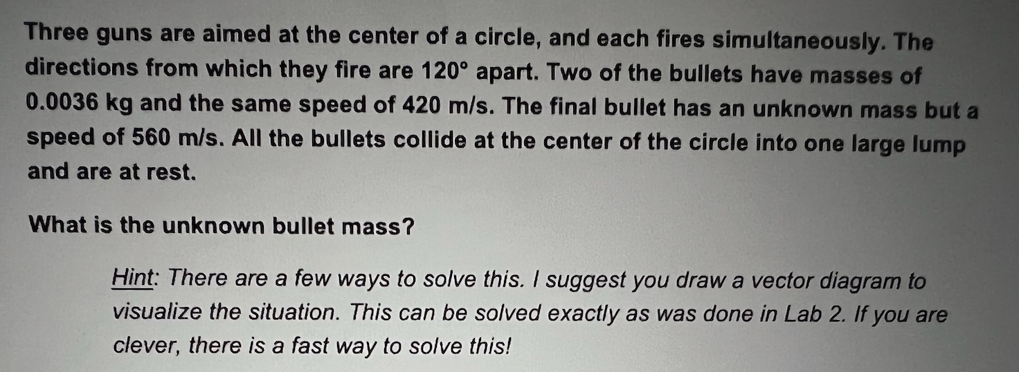 Solved Three guns are aimed at the center of a circle, and | Chegg.com