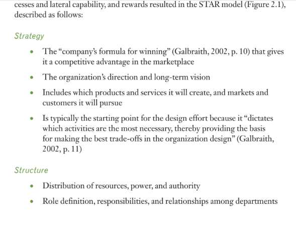 Solved Galbraith star model application The star model, | Chegg.com