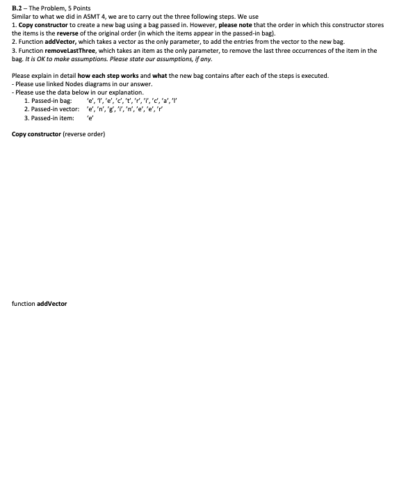 Solved B.2 - The Problem, 5 Points Similar to what we did in | Chegg.com