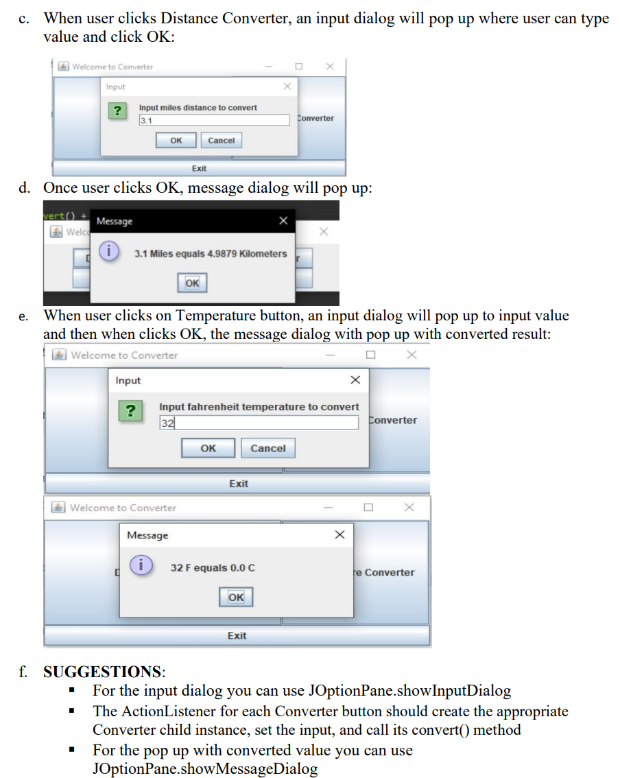 Solved a. Converter class which includes: - Private | Chegg.com