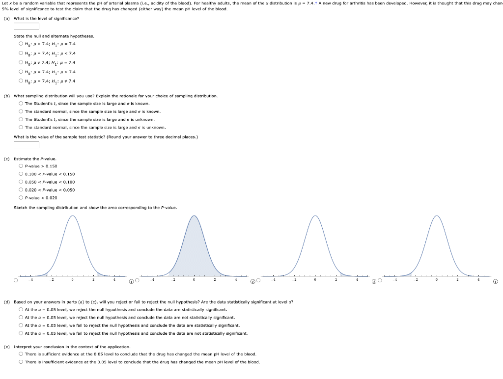 Solved Let x be a random variable that represents the pH of | Chegg.com