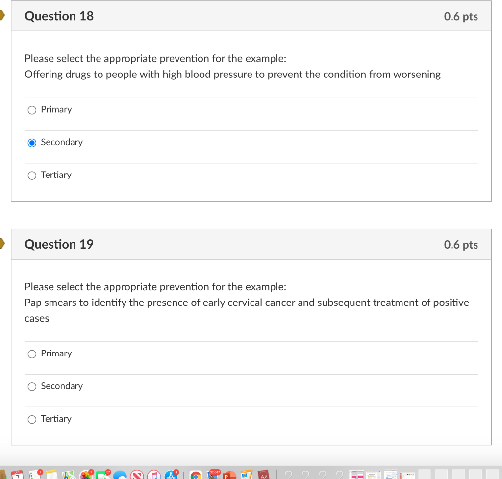 Solved Question 18 0.6 pts Please select the appropriate | Chegg.com