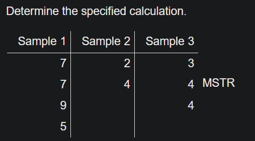 Solved Determine the specified calculation. Sample 1 Sample | Chegg.com