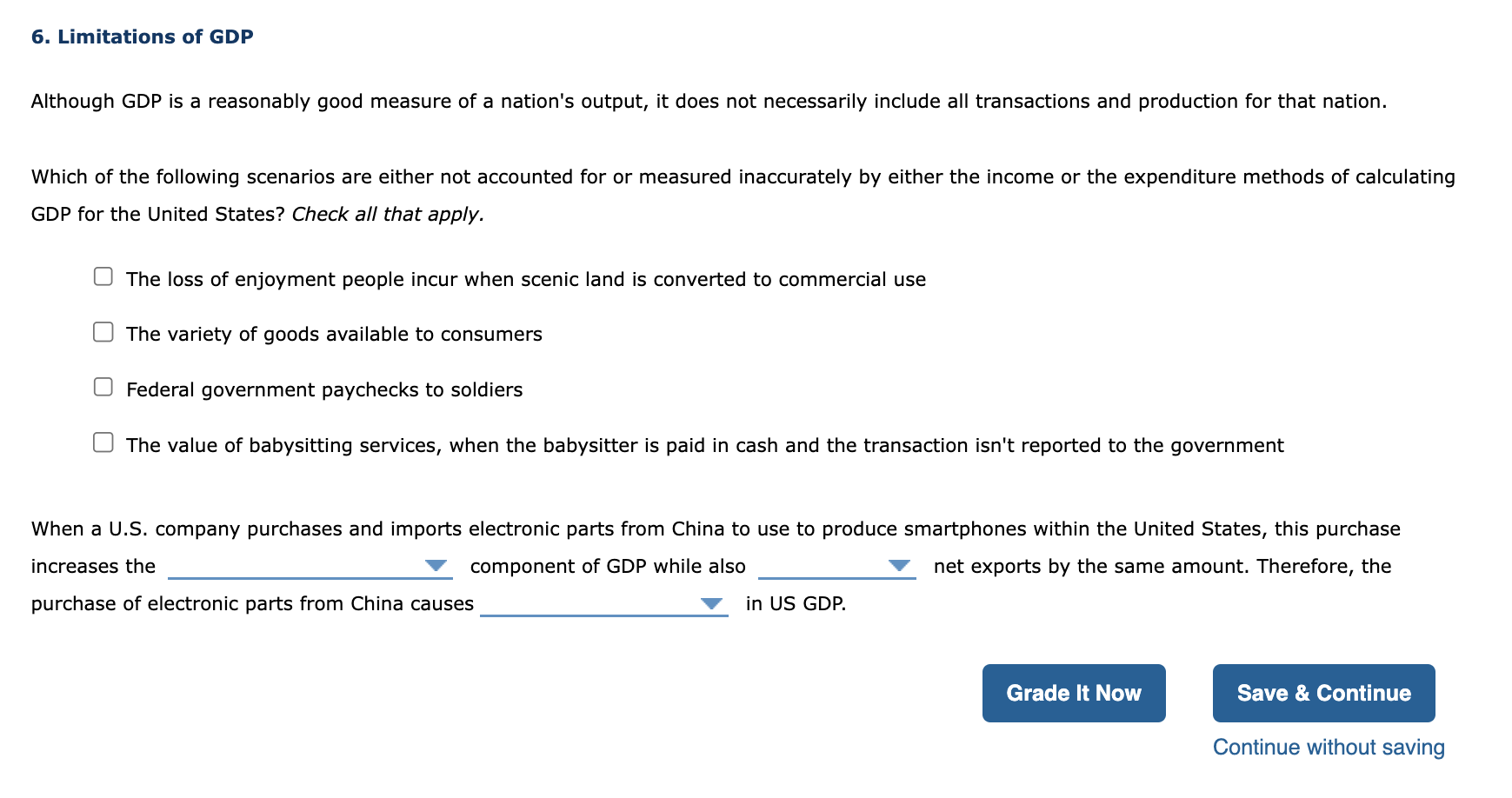 Solved options for question 1: a)consumption b)investment | Chegg.com