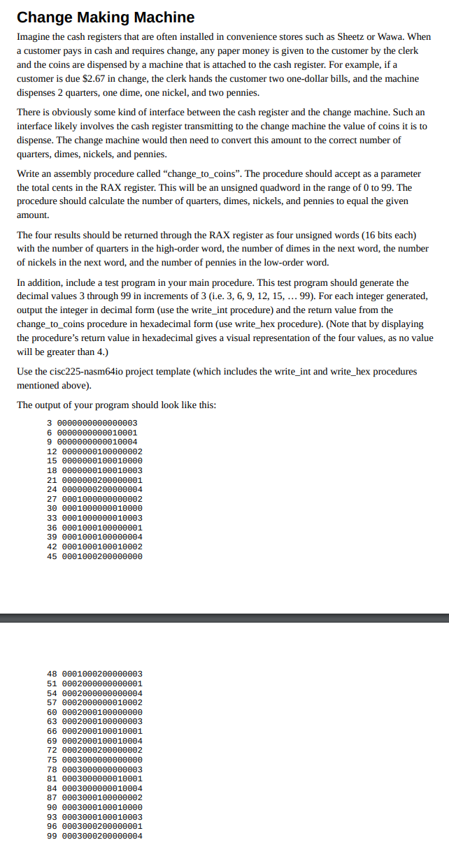 This is NASM x64 Assembly with IO Library, C++. I | Chegg.com