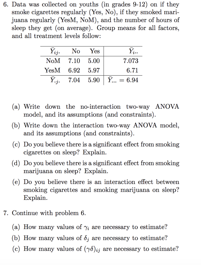 (d) How many parameters would a model with no | Chegg.com