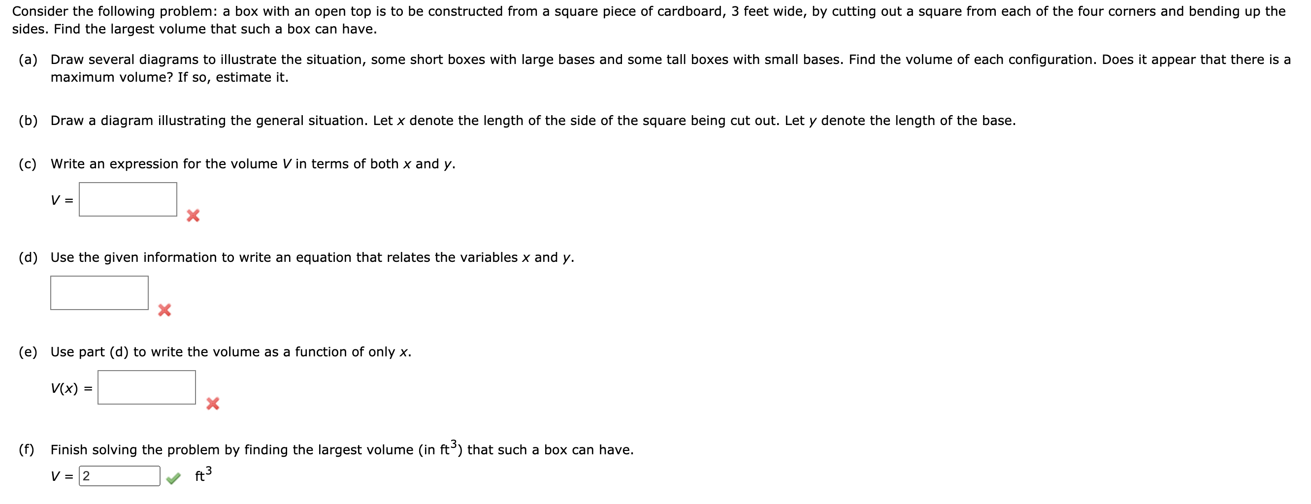 Solved Consider the following problem: a box with an open | Chegg.com