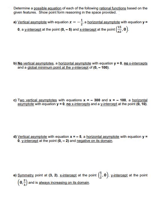 Solved Determine a possible equation of ﻿each of ﻿the | Chegg.com