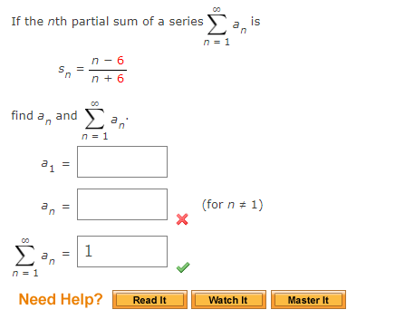 Solved If the nth partial sum of a series ∑n=1∞an is | Chegg.com