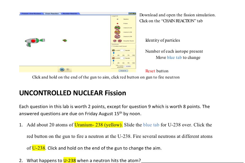 Solved Download and open the fission simulation. Click on | Chegg.com