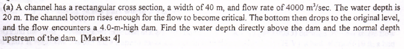Solved (a) A channel has a rectangular cross section, a | Chegg.com
