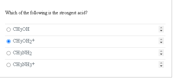 Solved Which of the following is the strongest acid? | Chegg.com