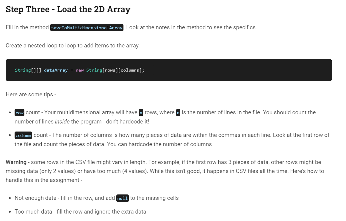 Solved - row count - Your multidimensional array will have n | Chegg.com