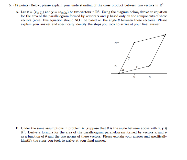 Solved 5. (12 points) Below, please explain your | Chegg.com
