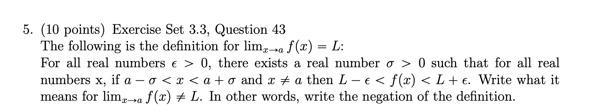 Solved (10 points) Exercise Set 3.3, Question 43 The | Chegg.com