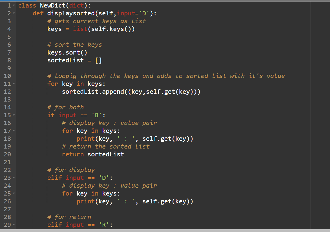 Solved IN min 1. class NewDict(dict): 2 def | Chegg.com