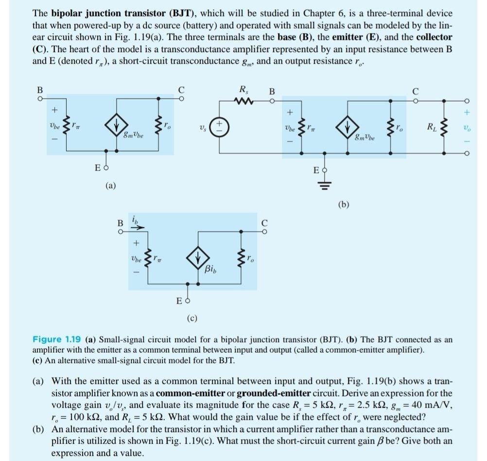 Solved The bipolar junction transistor (BJT), which will be | Chegg.com