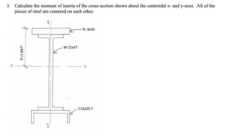 Solved 2. Locate the centroid of the cross-section shown. | Chegg.com