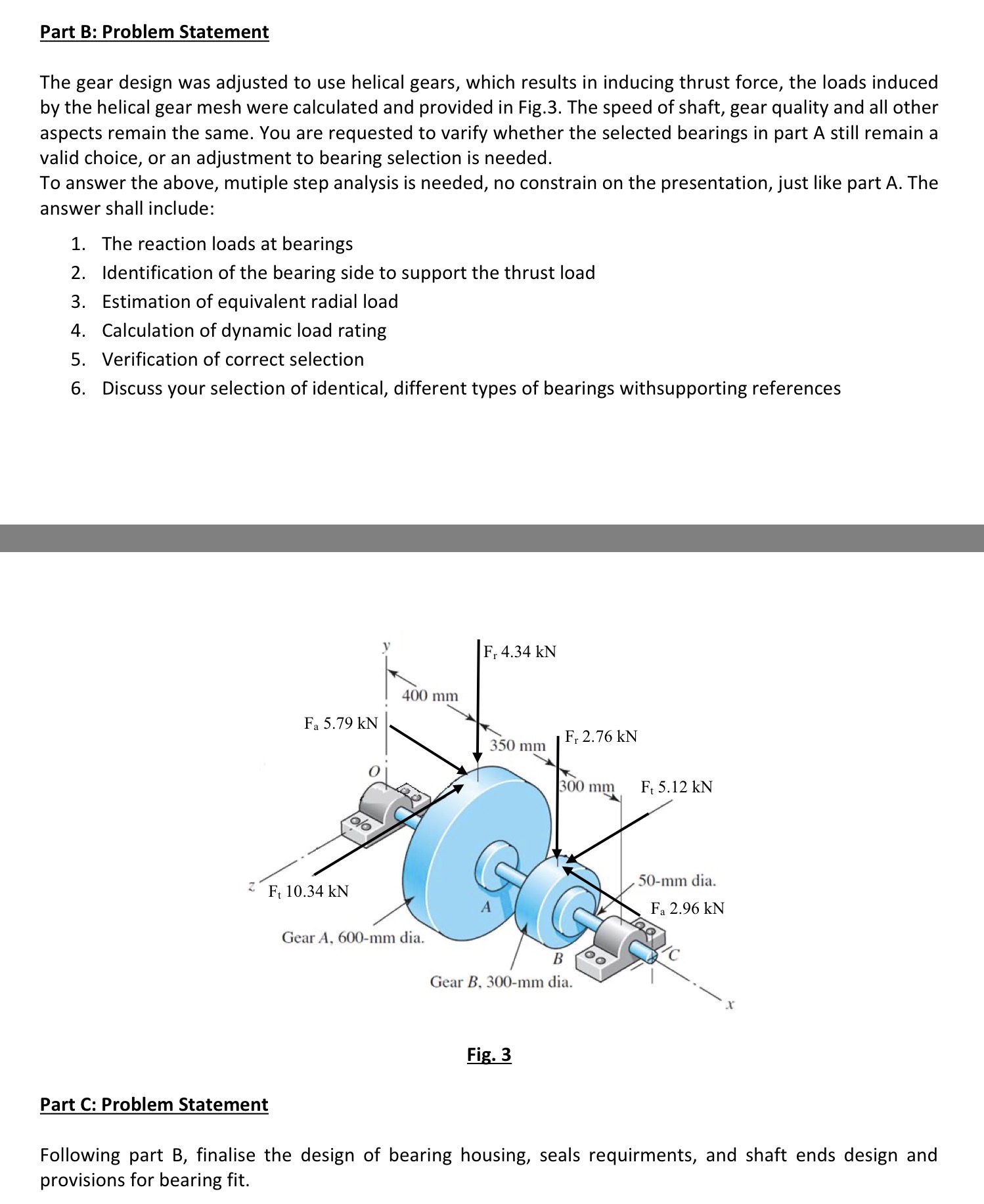 Solved Part B: Problem Statement The gear design was | Chegg.com