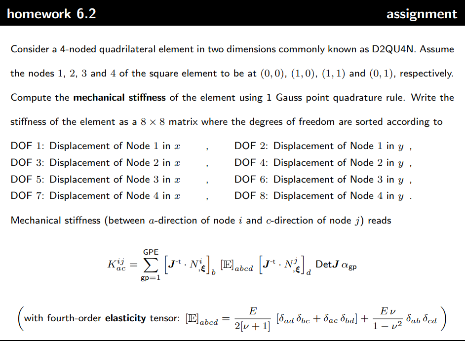 Solved Consider a 4-noded quadrilateral element in two | Chegg.com