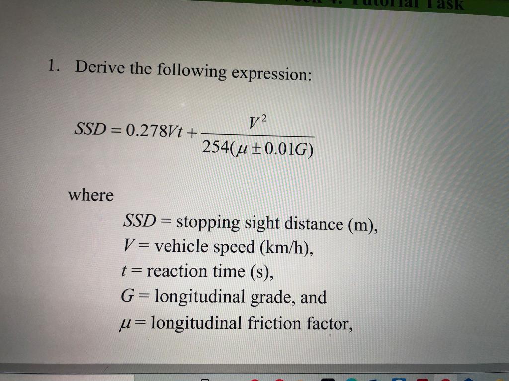 Solved Task 1. Derive the following expression: V2 SSD = | Chegg.com