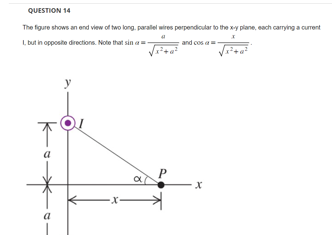 Solved The figure shows an end view of two long, parallel | Chegg.com