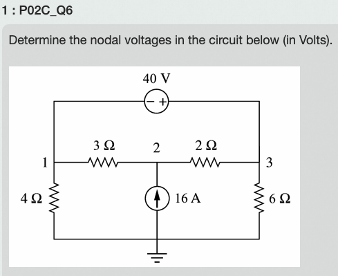 Solved Calculate v1 and v2 in the circuit below (in Volt). | Chegg.com
