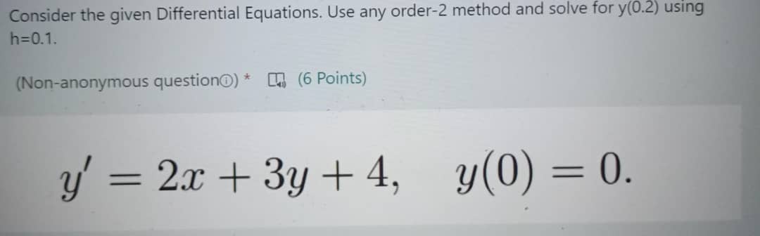 Solved Consider the given Differential Equations. Use any | Chegg.com