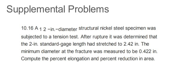 Solved Supplemental Problems 10.16 A 12-in.-diameter | Chegg.com