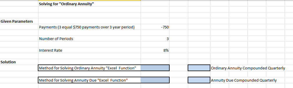 Solved 1.Solve for Ordinary Annuity using the data above | Chegg.com