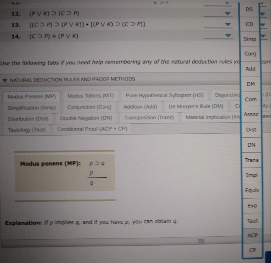 Solved One version of the material equivalence (Equiv) rule | Chegg.com