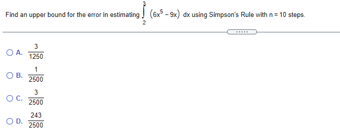 Solved Find an upper bound for the error in estimating (6x5 | Chegg.com