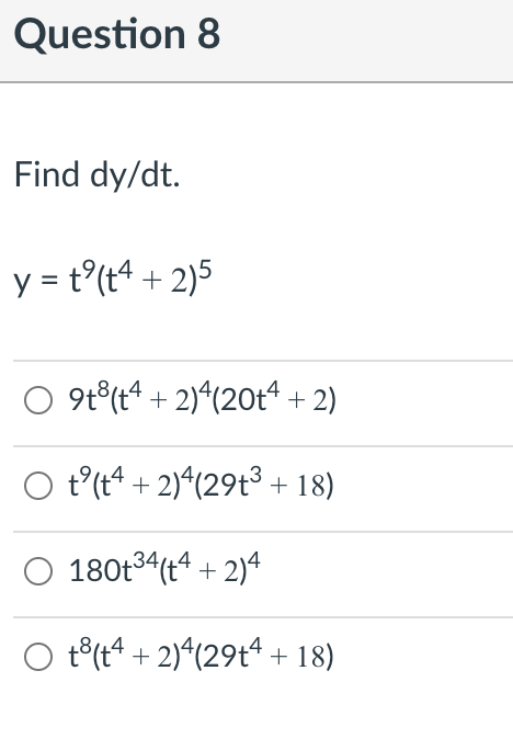 Solved Question 6 Find the derivative. y = (csc x + cot | Chegg.com