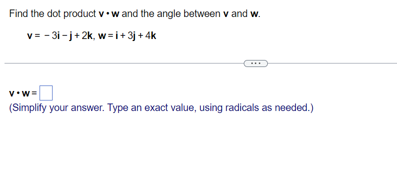 [solved] Find The Dot Product Mathbf{v} Cdot Mathbf