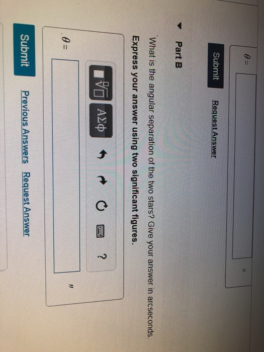 Solved Submit Request Answer Part B What is the angular | Chegg.com