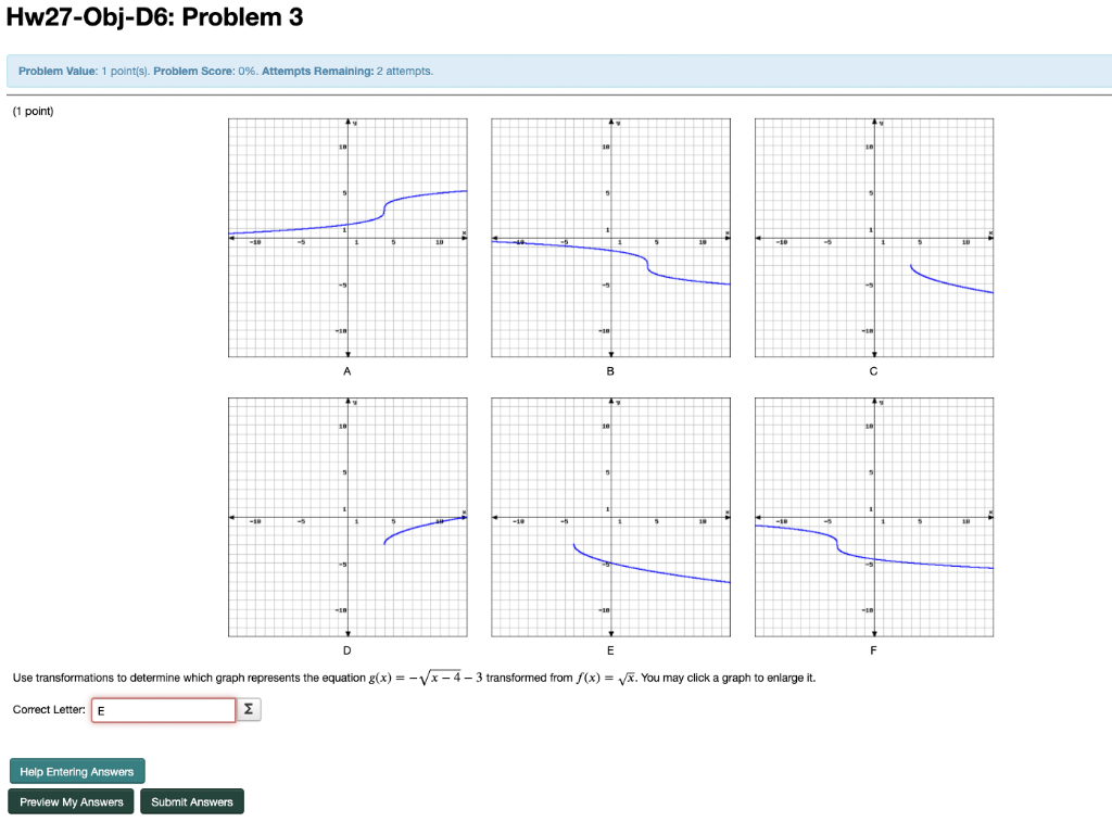 Solved Hw27 Obj D6 Problem 3 Problem Value 1 Points 