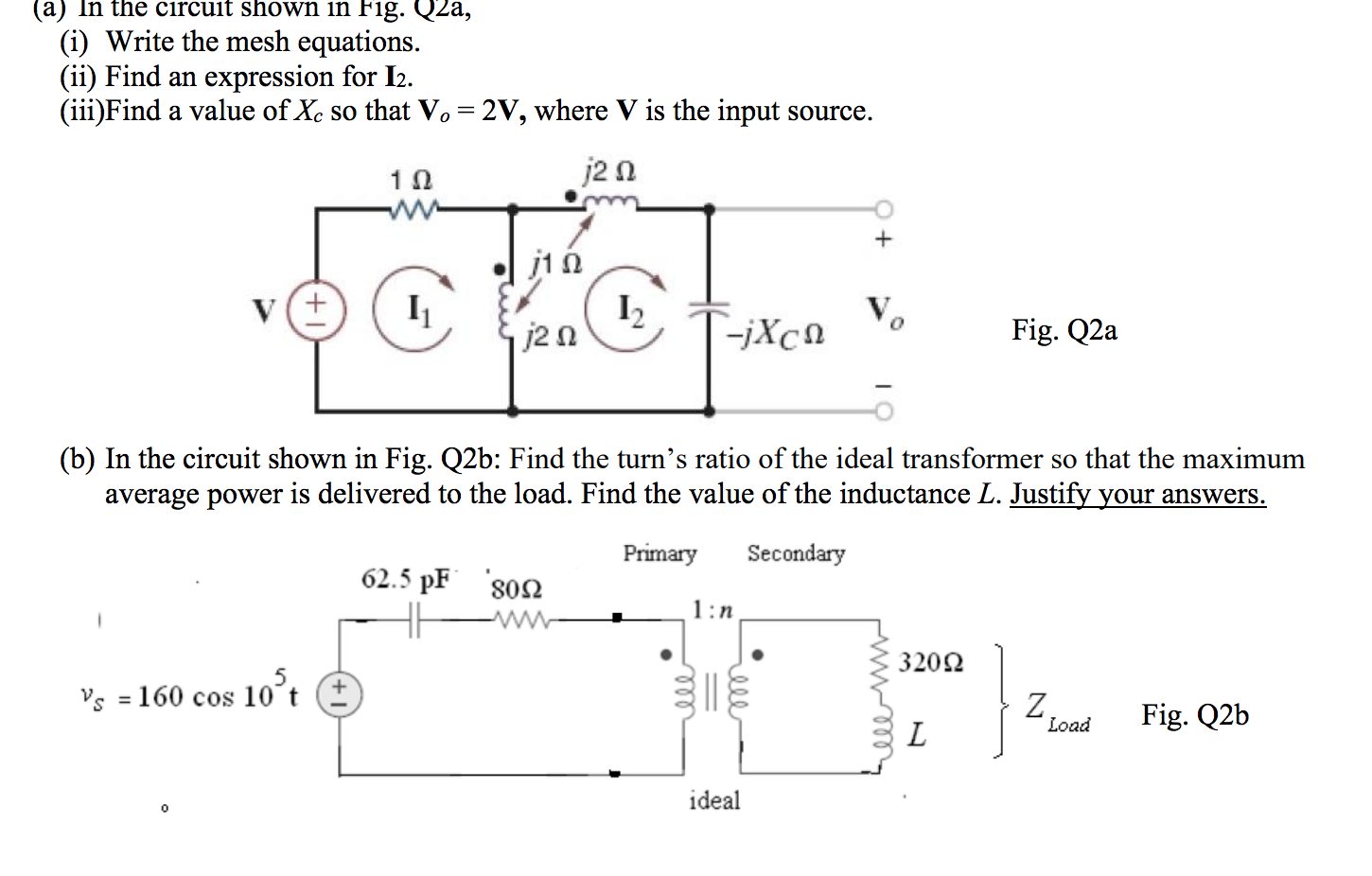 Solved (a) In the circuit shown in Fig. Q2a, (i) Write the | Chegg.com