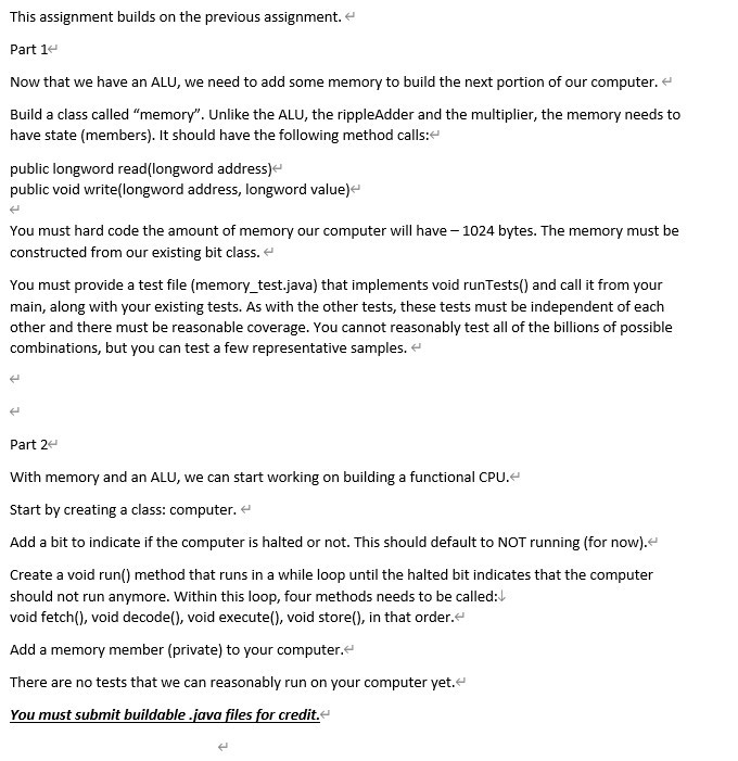 This assignment builds on the previous assignment. | Chegg.com