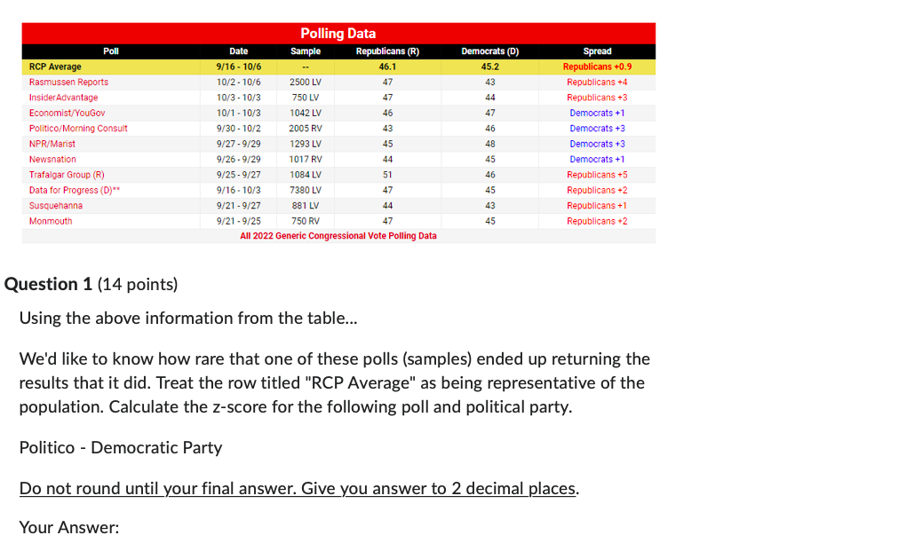 Question 1 (14 points) Using the above information | Chegg.com