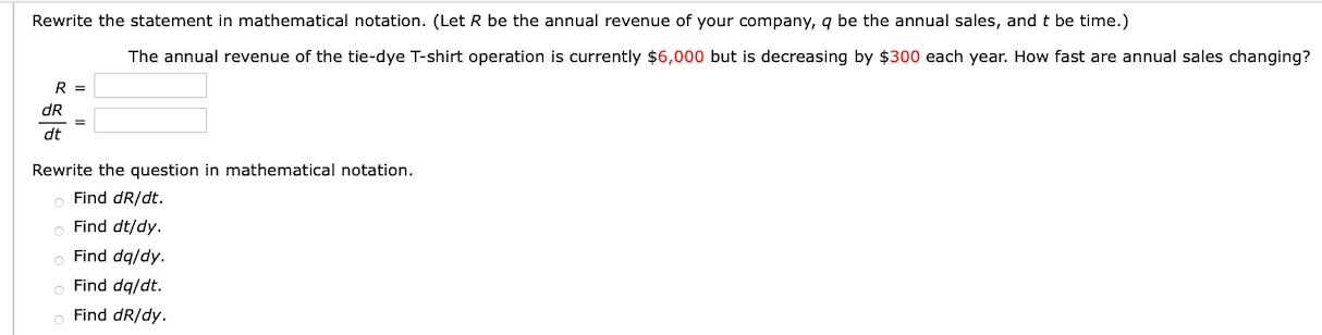Solved Rewrite the statement in mathematical notation. (Let | Chegg.com