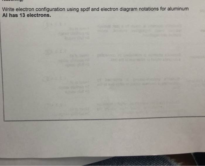 Solved Write Electron Configuration Using Spdf And Electron