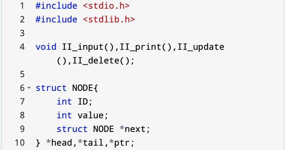 Solved I Have To Modify Below Code By Using Double Linked