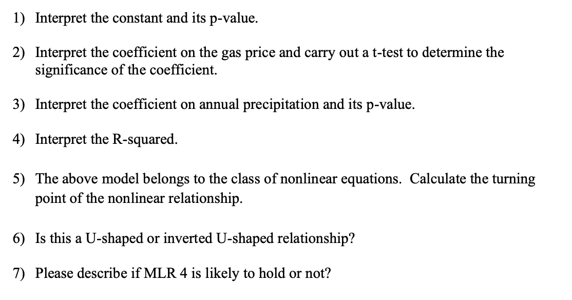 Solved This question is related to basic econometrics and | Chegg.com